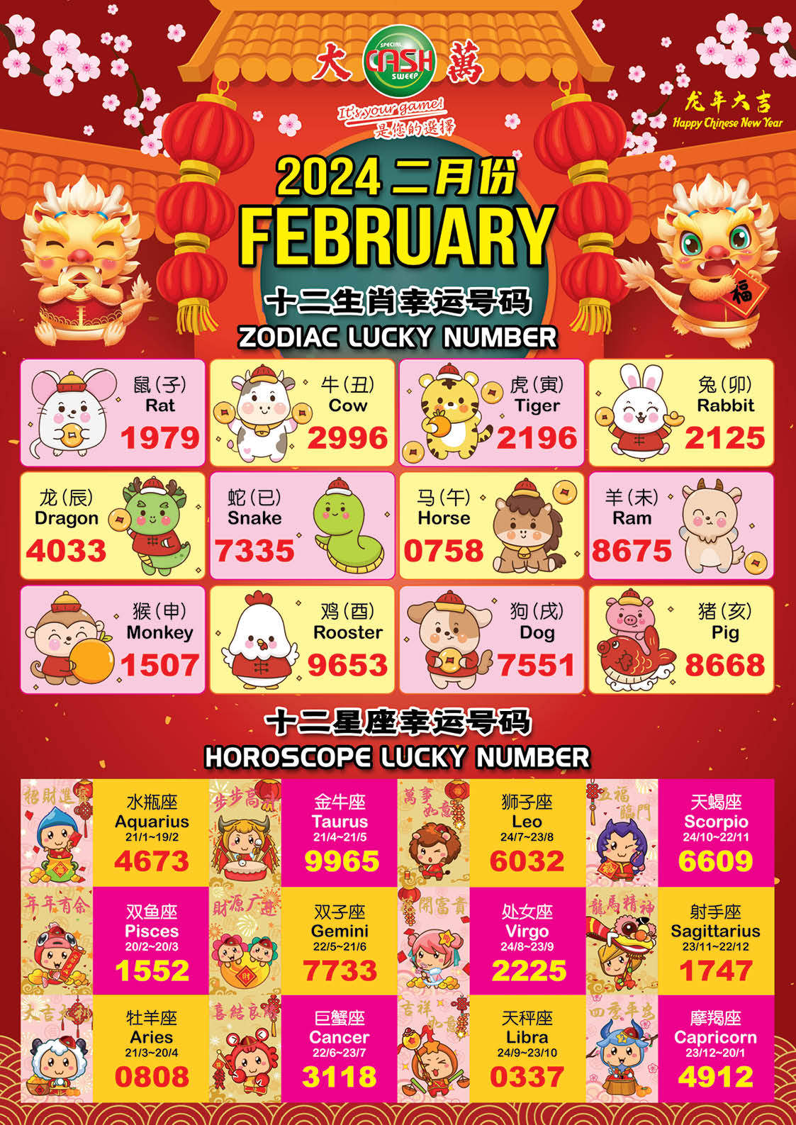 Number Inspiration - Special Cash Sweep